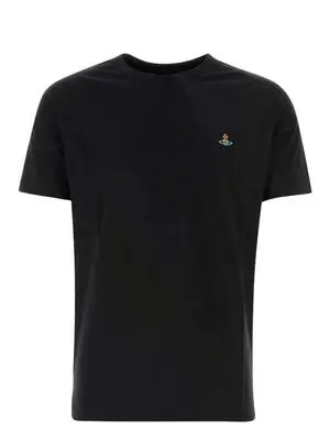 VIVIENNE WESTWOOD Orb Embroidered T-shirt - Black