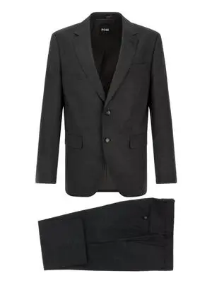 BOSS Micro-pattern Single-breasted Suit - Grey