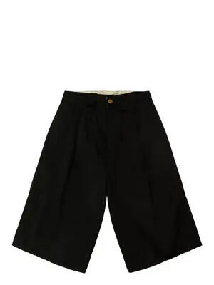 WILLY CHAVARRIA Borracho Pleated Wide-leg Shorts - Black