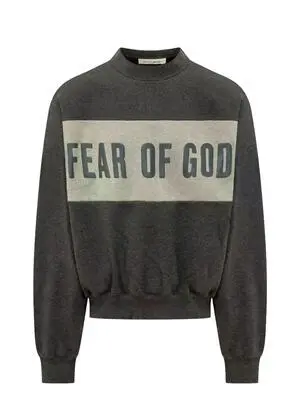 Fear Of God Cropped Relaxed Panelled Sweatshirt - Grey