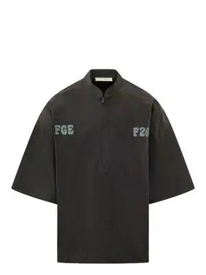 Fear Of God Half-zip Baseball Shirt - Black