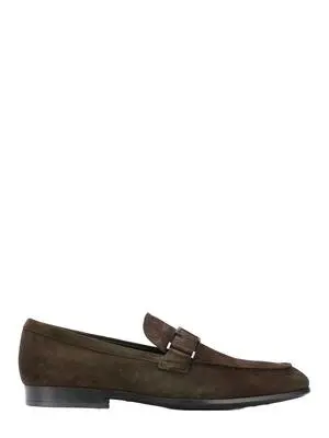 TOD'S T-strap Suede Loafers - Brown