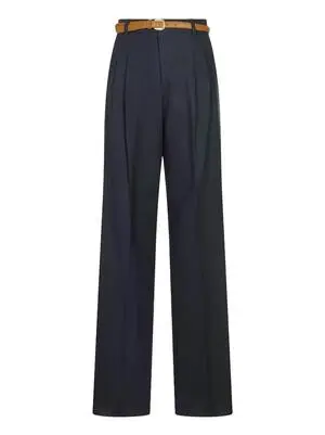 MAX MARA Max Mara Adunco Belted Cotton Trousers