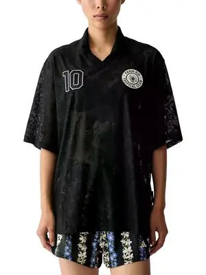Adidas X Farm Rio Floral-lace T-shirt - Black