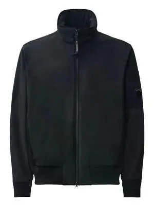 C.P. COMPANY Zip-up Jacket With Signature Lens Detail - Black