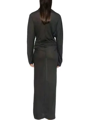 Soeur Lola Ruched Maxi Dress - Grey