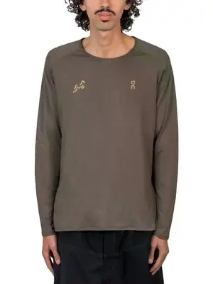 On Year Of The Horse Lg-sleeve Performance T-shirt - Brown