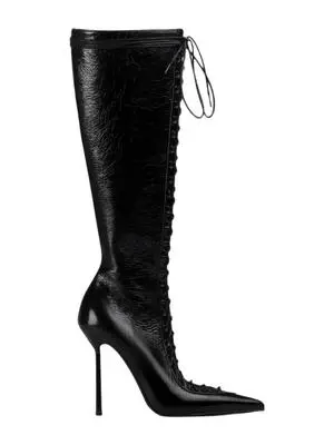 LE SILLA Lace-up Stiletto Boots - Black