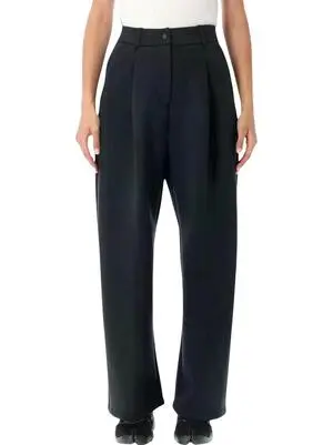 Nike Pleated Straight-leg Trousers - Black