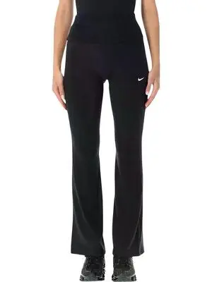 NIKE Nike Ribbed Logo-Print Flared Trousers