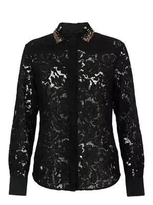 VALENTINO Valentino Garavani Sequin-Embellished Lace Shirt