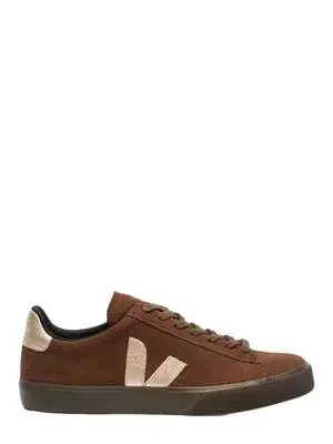 VEJA Campo Suede Walnut Platine Eagle Sneakers - Brown