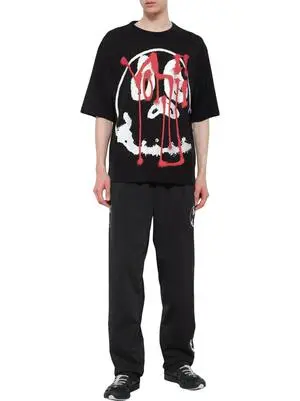 Y3 Skull Graphic T-shirt In /red - Black