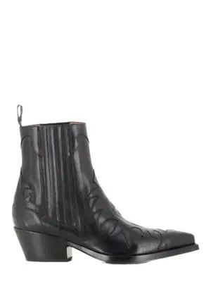 Sartore Pointed Toe Chelsea Boots - Black