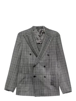 Tagliatore Check-pattern Double-breasted Suit - Grey
