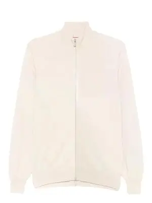 Brunello Cucinelli Zip-up High-neck Cardigan - Neutrals