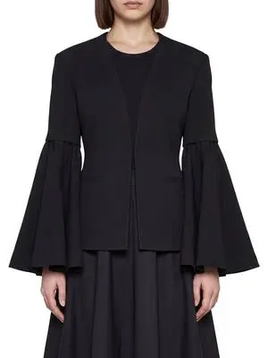 Jacquemus Flared Sleeve Blazer - Black
