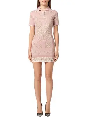 Philipp Plein Printed Knit Dress - Fuchsia