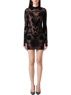 Philipp Plein Graphic Print Mini Dress - Black