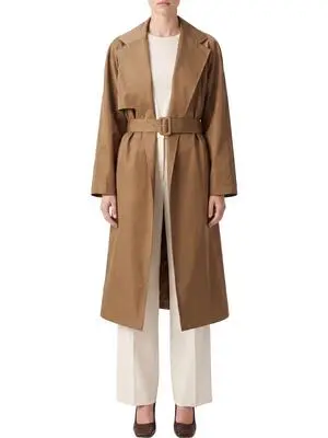 THE ROW Ampola Double-breasted Silk Trench Coat - Beige