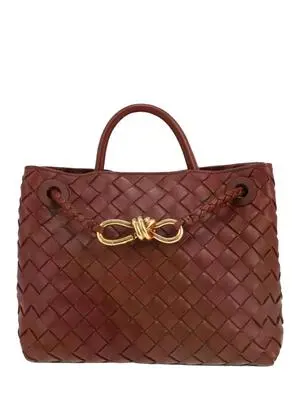 Bottega Veneta Andiamo Intrecciato Handbag - Red