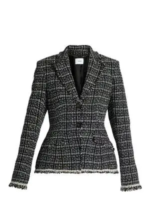 ERDEM Erdem Black Tweed Single-Breasted Blazer