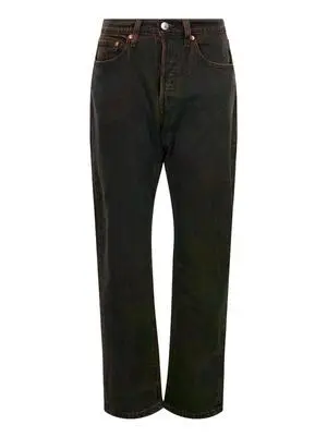 LEVI'S Straight-leg Jeans With Logo Patch - Black