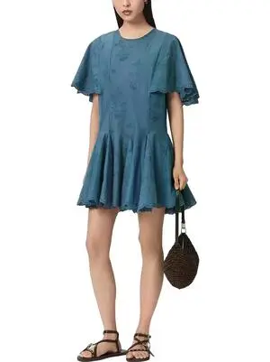 ALLSAINTS Corla Mini Dress - Blue