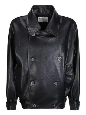 Source Unknown Vitellino Double-breasted Jacket - Black