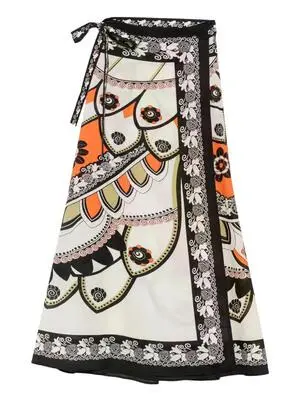 LA DOUBLEJ La DoubleJ Graphic Print Wrap Skirt