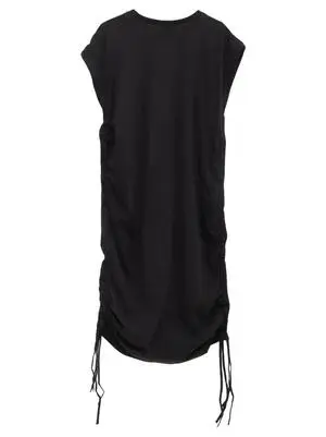 BASERANGE Drawstring Midi Dress - Black