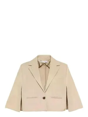Max Mara Water-repellent Gabardine Cape - Neutrals