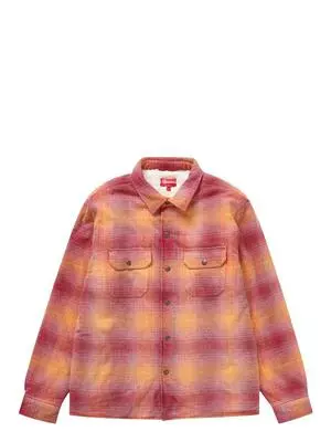Supreme Shearling Lined Flannel Shirt - Orange
