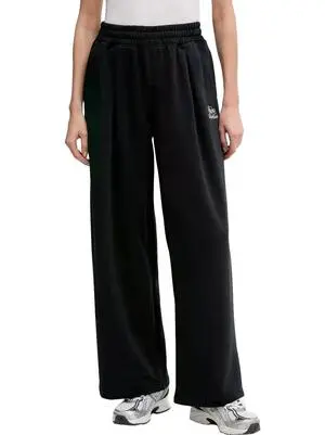 Under Armour Embroidered Logo Wide Leg Track Pants - Black