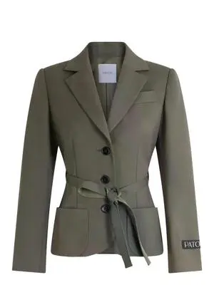PATOU Belted Single-breasted Blazer - Green