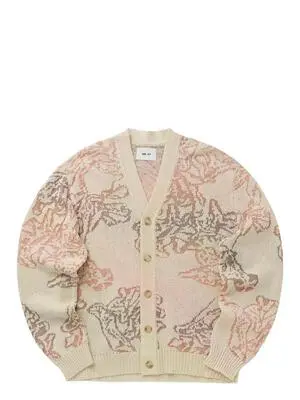 Nn07 Viggo Intarsia-knit Cardigan - Neutrals