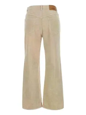 MARANT ETOILE Ruthie Corduroy Flared Trousers - Neutrals
