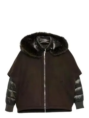 MOORER Moorer Pegaso Fur-Trim Cape Jacket