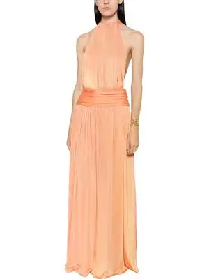 Arcina Ori Santina Halterneck Maxi Dress - Orange