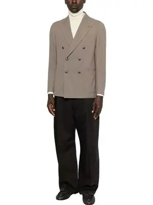 Tagliatore Double-breasted Peak-lapels Blazer - Grey