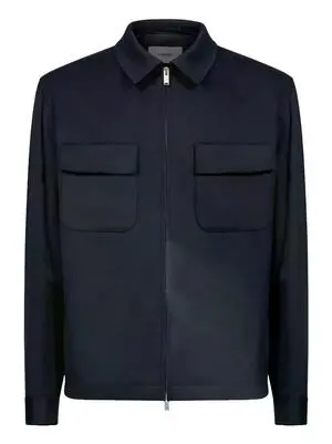 LARDINI Zip-up Flap-pocket Jacket - Blue