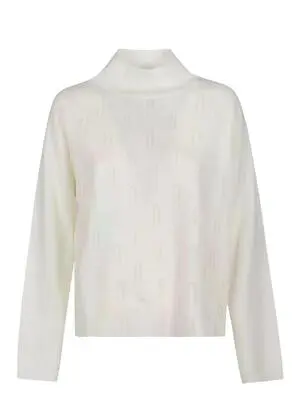 Fabiana Filippi Bead-embellished High-neck Sweater - White
