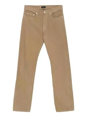 A.p.c. Dark Beige Cotton Five-pocket Straight-leg Jeans - Neutrals