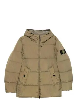 Stone Island Hooded Padded Jacket - Green