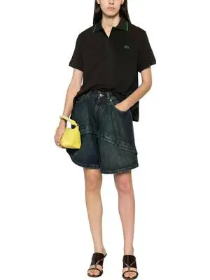 Loewe Layered-panel Wide-leg Denim Shorts - Blue