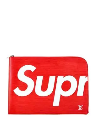 LOUIS VUITTON X Supreme Epi Leather Gm Clutch Bag - Red