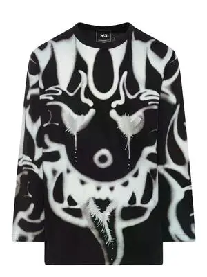 Y3 Chito Graphic Long-sleeve T-shirt - Black