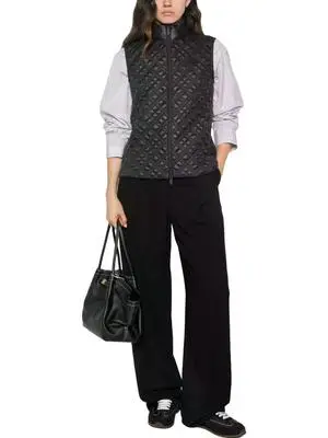 Moncler Quilted Sleeveless Jacket - Black