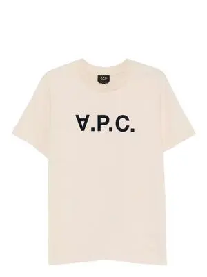 A.p.c. Logo-print T-shirt Neutrals