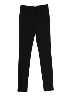 ERMANNO FIRENZE Zip-hem Slim-fit Trousers - Black